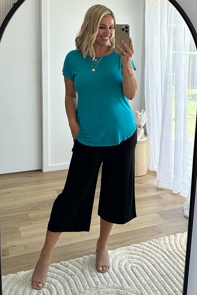 Bamboo Body Pia Bamboo Tee - Teal (EC700-Teal)