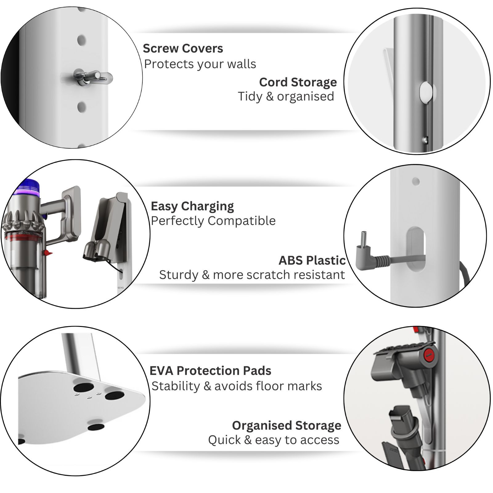 Docking Stand For Dyson V6-V15, Gen5, Outsize & Piston vacuum Cleaners