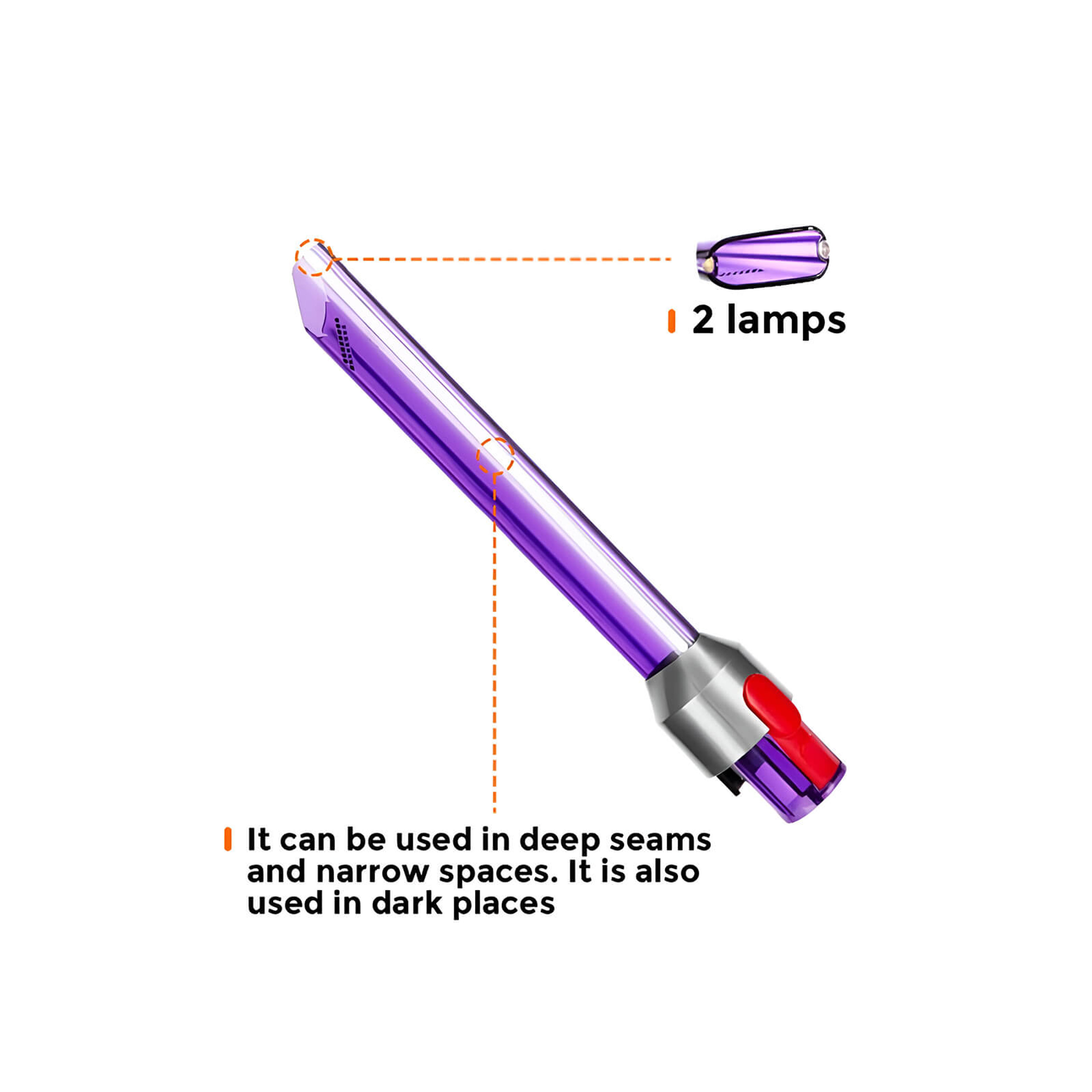 Led Light Pipe Crevice Tool For Dyson V15 Detect Cordless Vacuum Cleaner