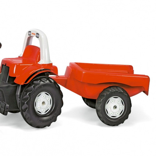 Kids Red Steyr Pedal Tractor with Trailer Combo - Kids Tractors UK
