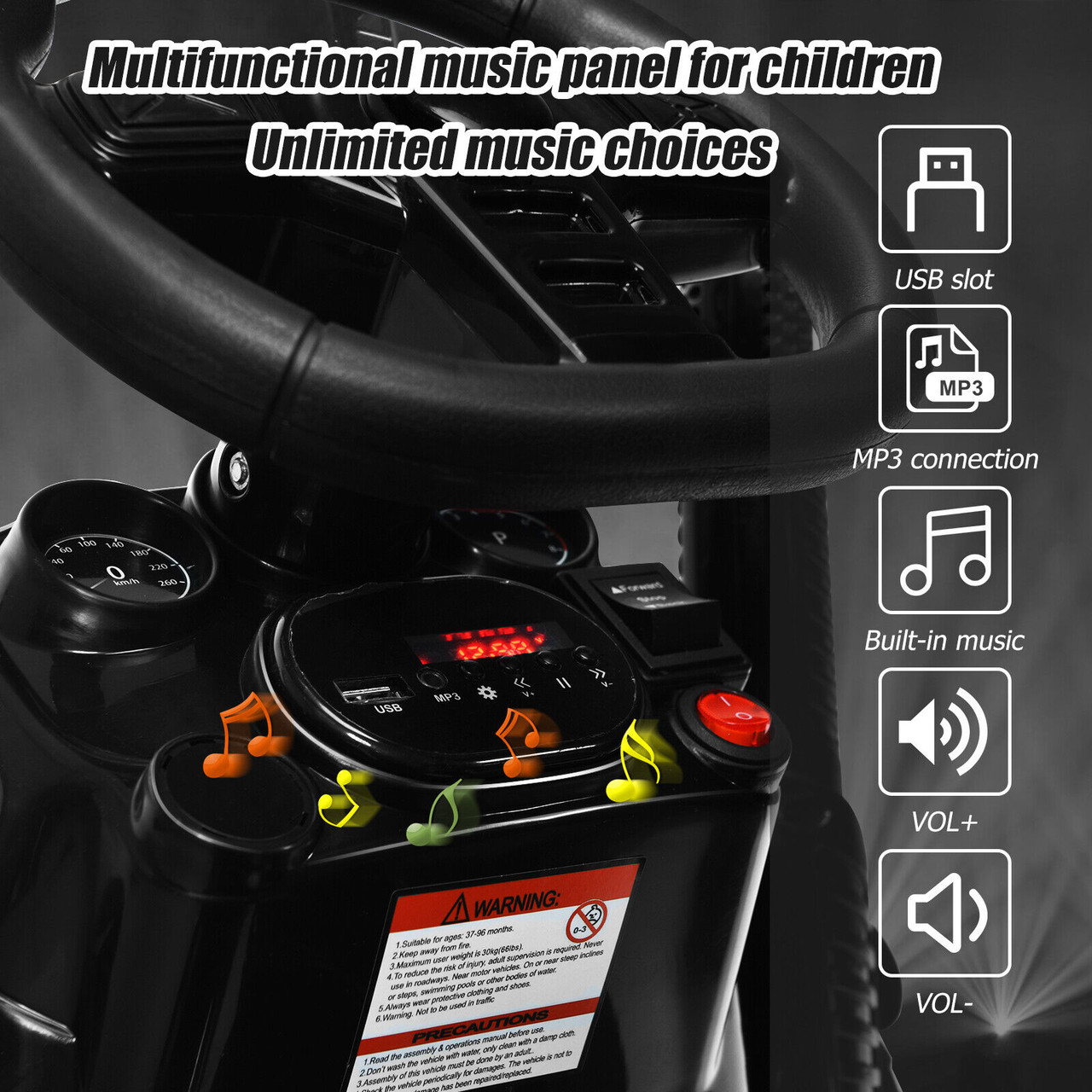 Child's Red 12 Volt Big-Wheel Tractor & Trailer With Remote Control ...