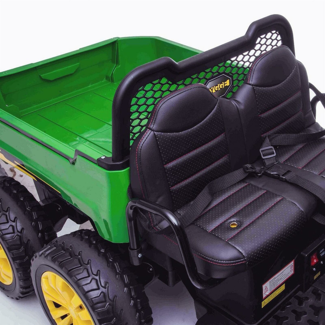 Green 6x4 24v* Ride on ATV Tractor With Tipping Back & Leather Seats ...