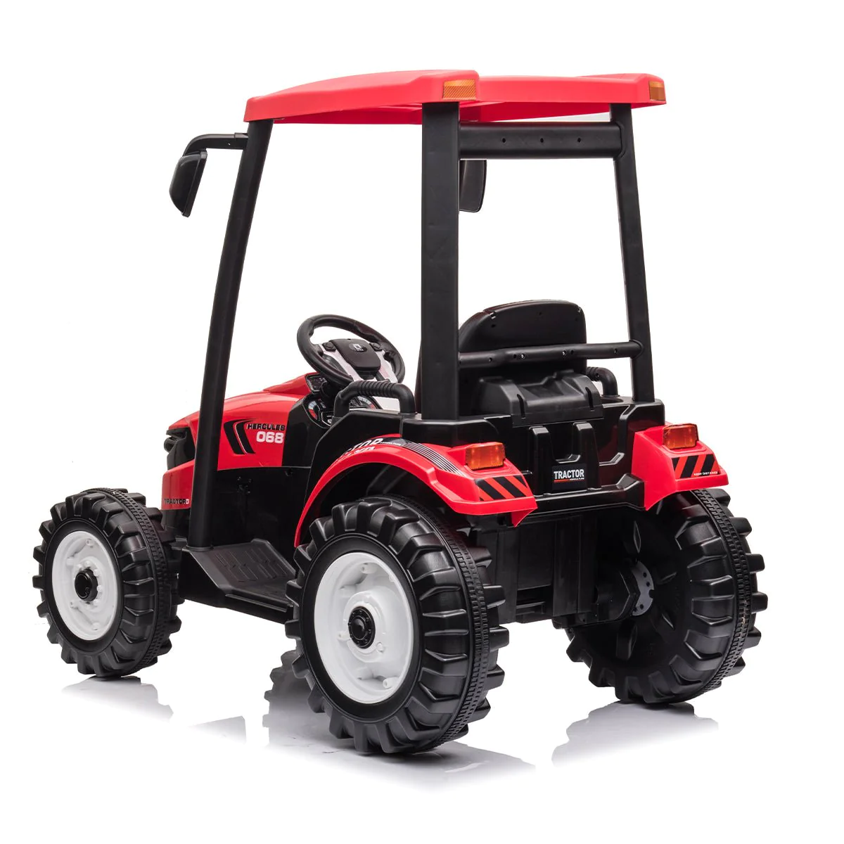 12v Kids Red Ride-on Tall-Top Motorized Tractor & Remote - Kids Tractors UK