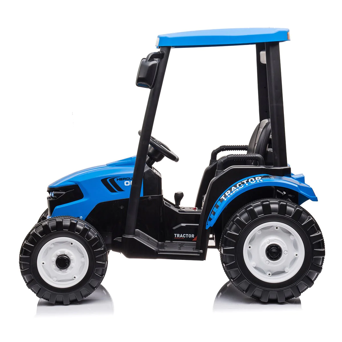 12v Blue Ride-in Full Roof Electric Motorized Tractor & Remote - Kids ...