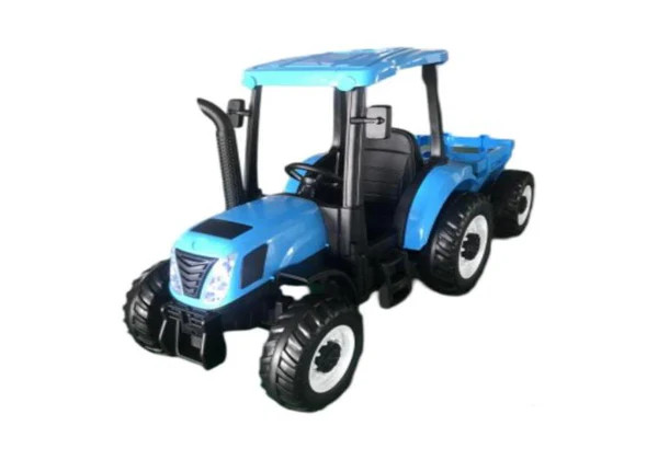 Kids 24v XL Elite Spec Blue Sit On Tractor & Trailer Set - Kids Tractors UK