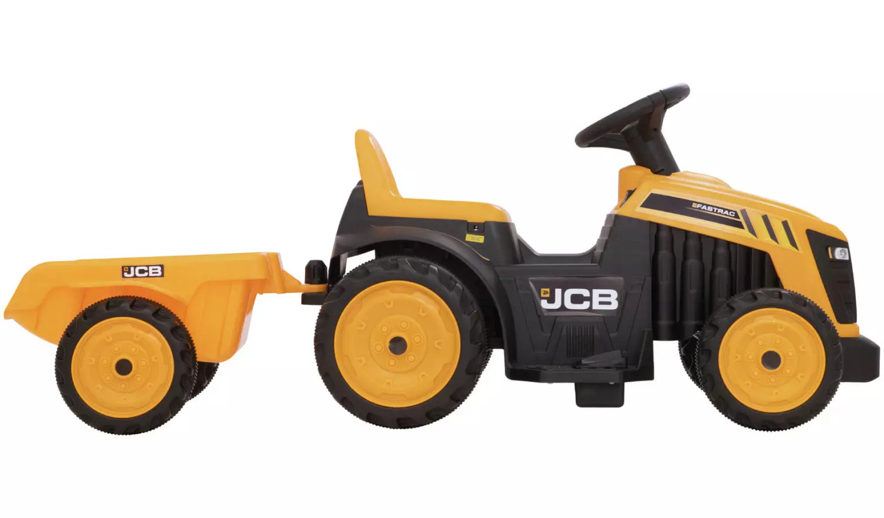 Kids 6v Official Electric JCB Ride On Tractor & Trailer - Kids Tractors UK