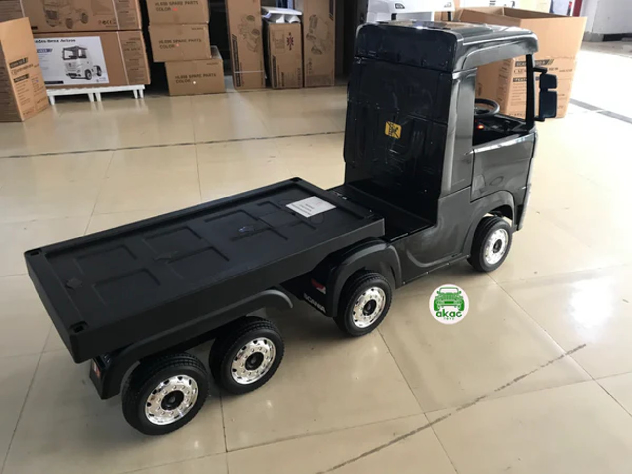 Kids 24v Official 4WD Red Scania Electric Ride On Lorry