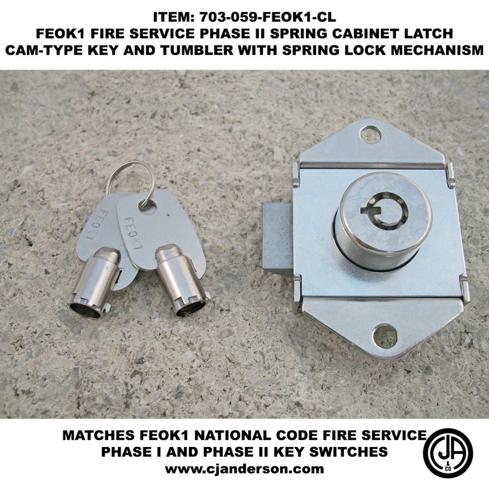 CJA Fire Service Cabinet Locks