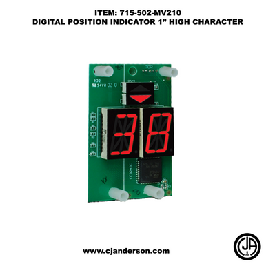 Digital Position Indicator - 1" High, Double Character - Red