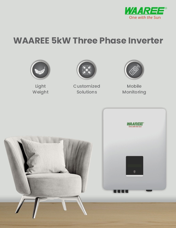 Waaree 5kW Three Phase Solar On Grid Inverter