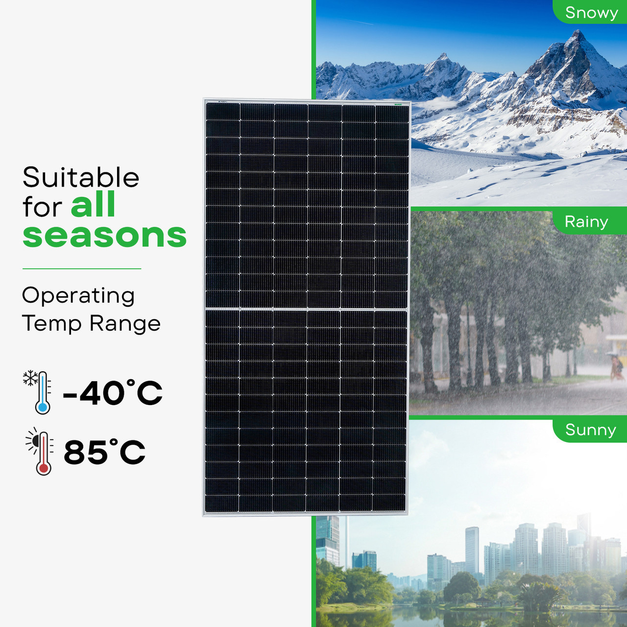 WAAREE 590Wp 144Cells 24 Volts N-Type Framed Dual Glass Bifacial Non ...