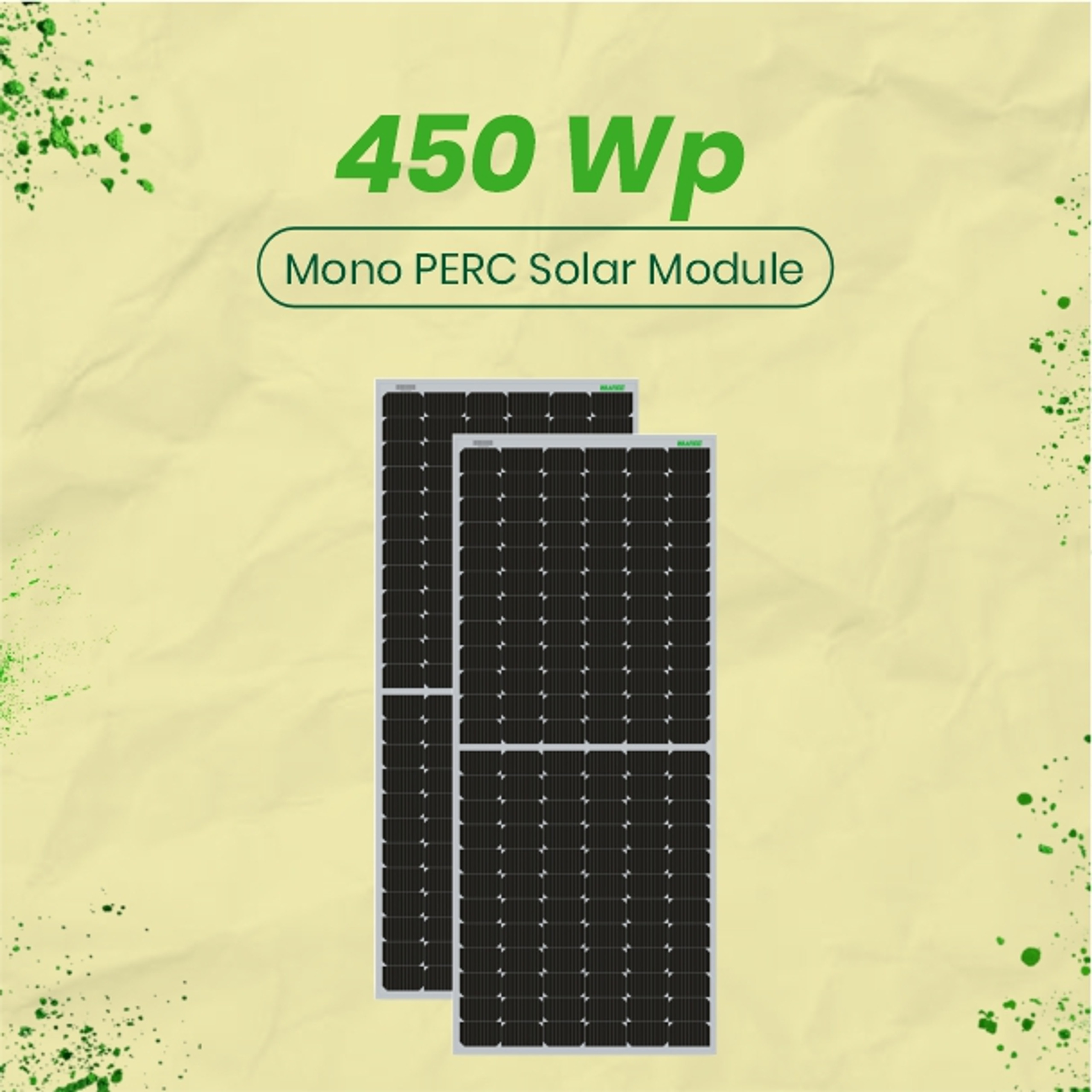 WAAREE 550Wp 144Cells 24 Volts Framed Dual Glass Mono PERC Bifacial Solar Module