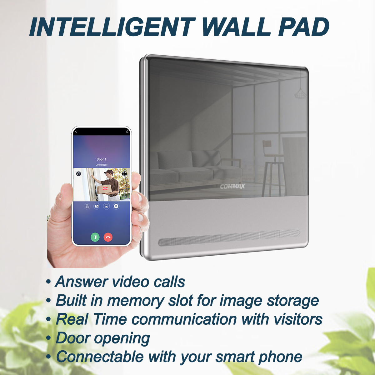 Commax CDV-70QT Intelligent Wall Pad Video Monitor Connectable with ...