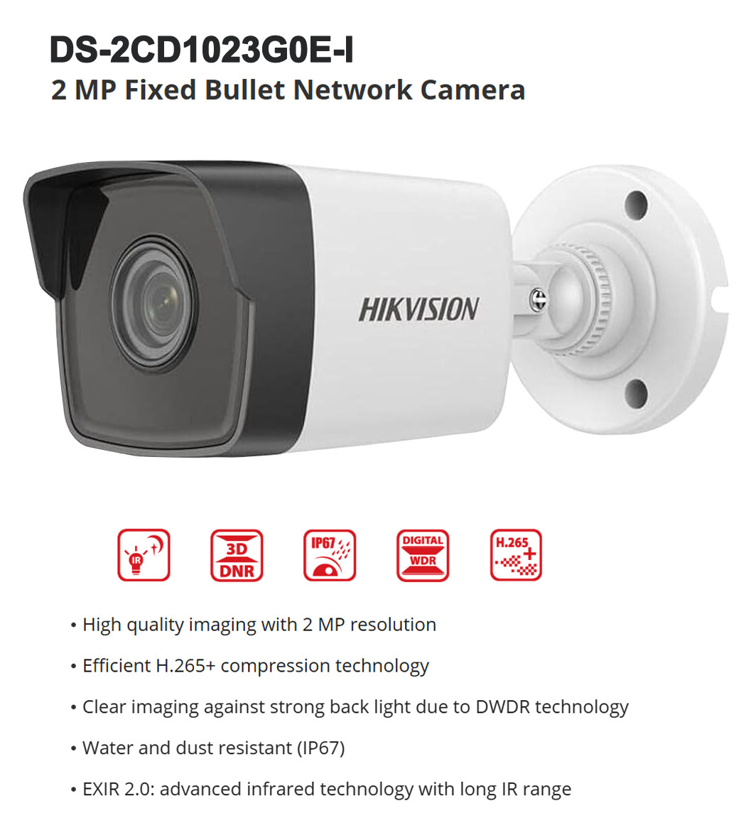 Hikvision 8CH PoE NVR CCTV Kit with 8x 2MP Outdoor Bullet IP PoE ...