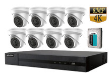 Hikvision 8CH 4K PoE NVR CCTV Kit with 8x 8MP 4K Outdoor IP PoE Cameras ...