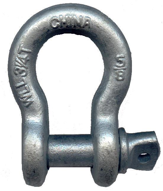 3/4" SPA Shackle, HDG, 4 3/4 Ton WLL, Import. (Minimum 4) - 1st Chain ...