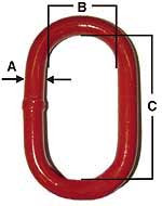 Master Link, G100, 1" X 3 1/2" X 7", 30,000 lbs. WLL, Made In USA ...