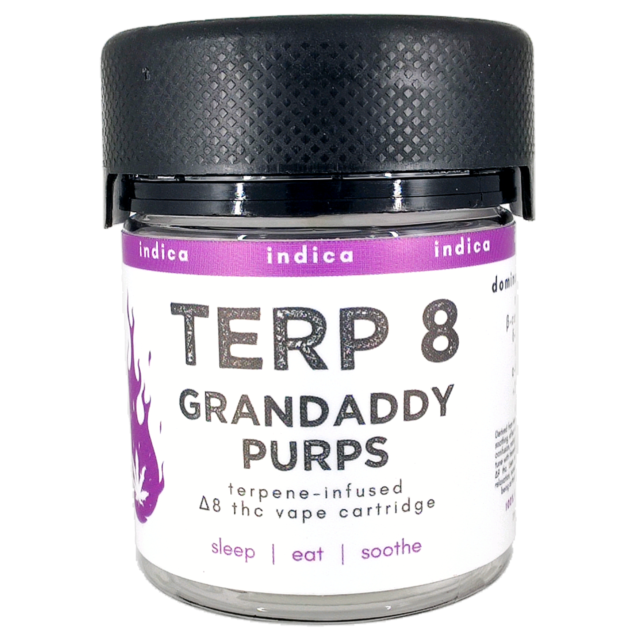 Grandaddy Purps Delta-8 Vape Cartridge - Terp 8 Grandaddy Purps Delta-8 Vape Cartridge - Terp 8