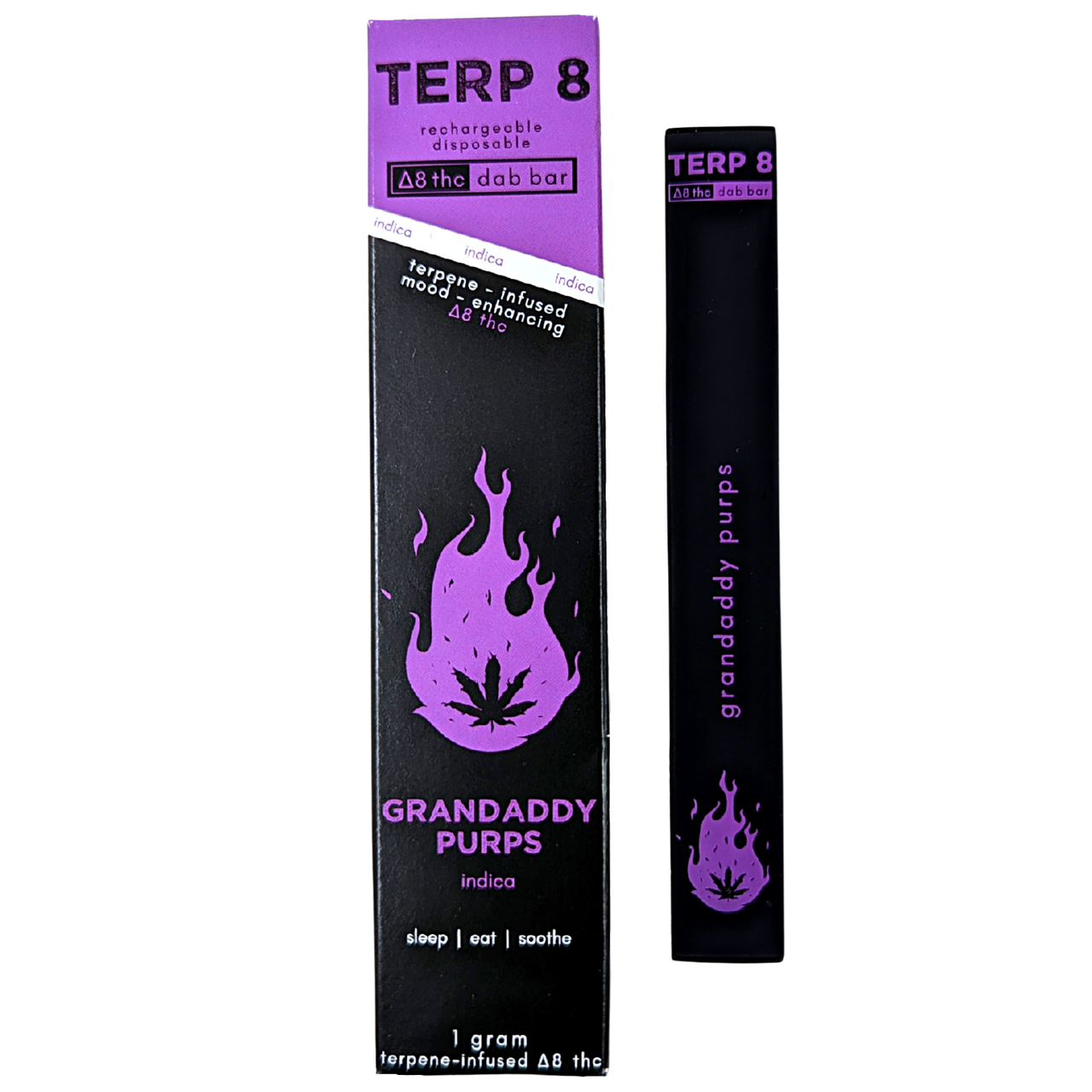 1-Gram Rechargeable Grandaddy Purps Disposable Delta-8 Dab Pen | Terp 8 ... 1-Gram Rechargeable Grandaddy Purps Disposable Delta-8 Dab Pen | Terp 8 ...