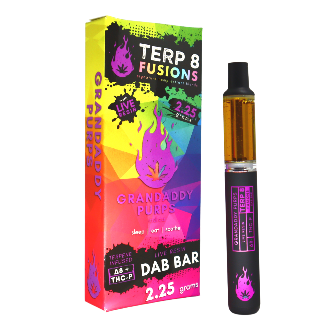 2.25-Gram Grandaddy Purps THC-P + Delta-8 Live Resin Disposable Dab Bar ... 2.25-Gram Grandaddy Purps THC-P + Delta-8 Live Resin Disposable Dab Bar ...