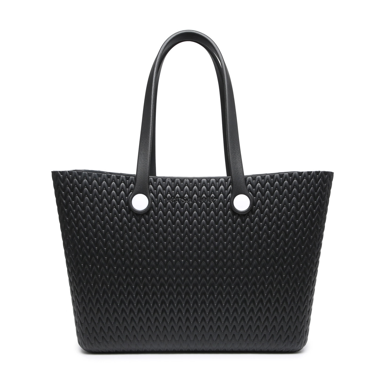 Carrie Textured Versa Tote: Black - Off the Racks Boutique