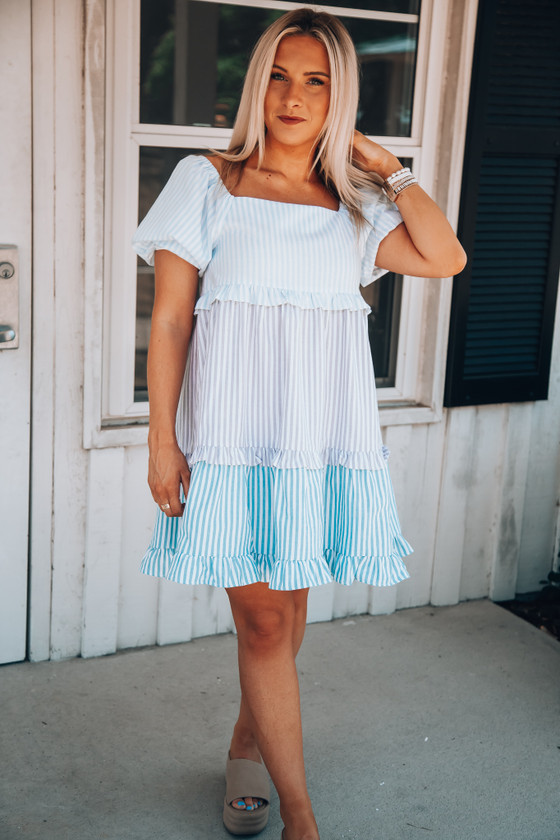 Stay Longer Dress: Jade Multi - Off the Racks Boutique