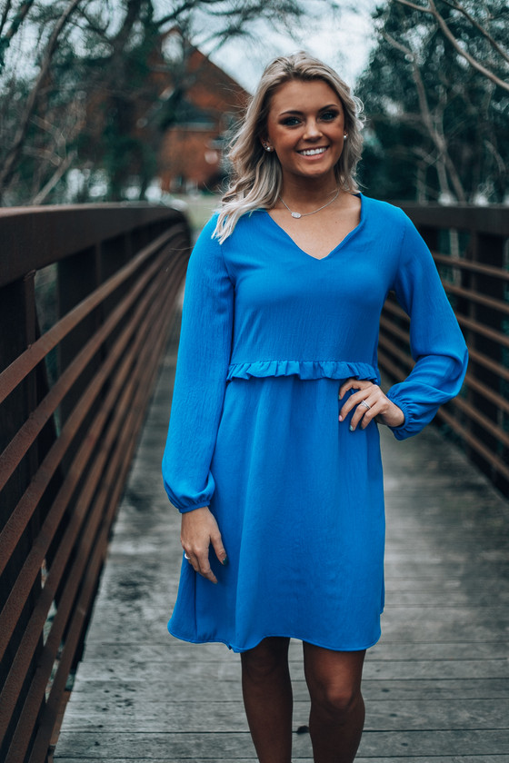 Say Anything Dress: Cobalt - Off the Racks Boutique