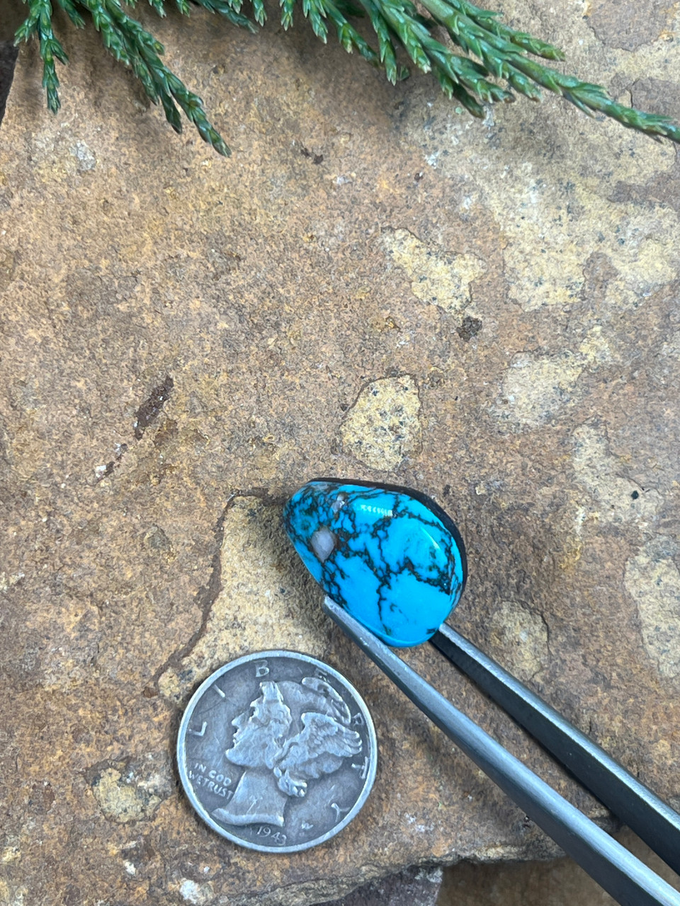 Red Web Bisbee Turquoise with Quartz - Durango Silver Company