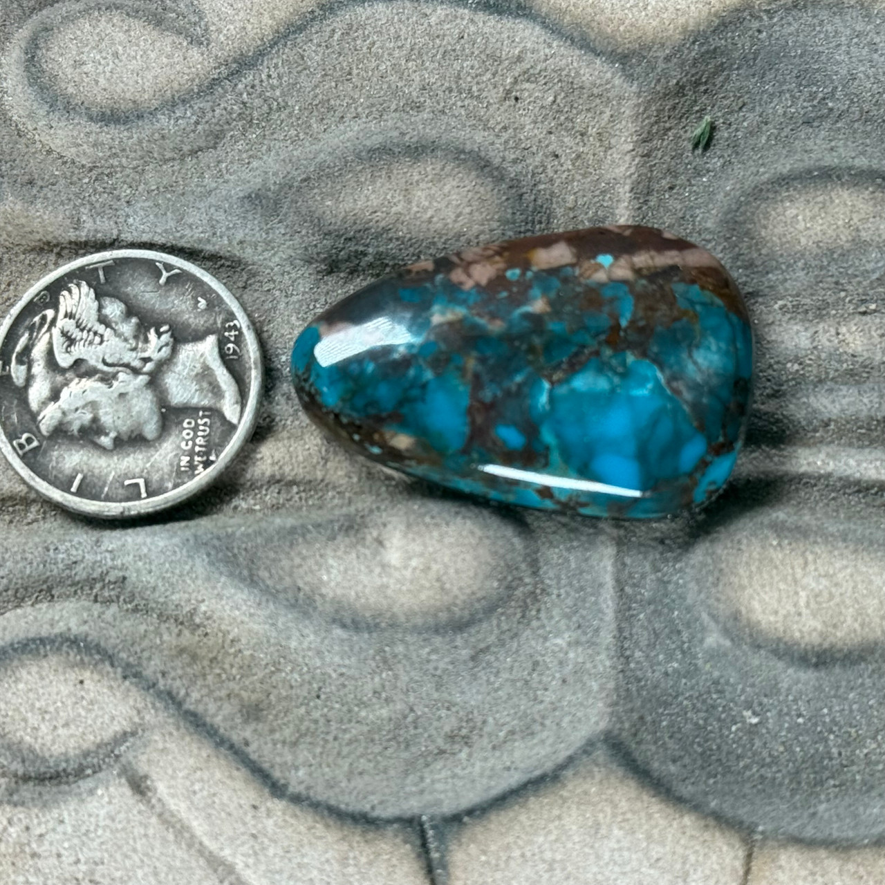 Multi Color Bisbee Turquoise Cabochon-156 - Durango Silver Company