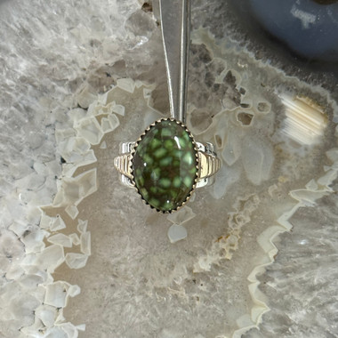 Damele Variscite Ladies Gold Ring