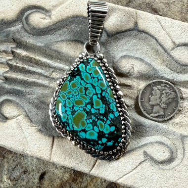 Polychrome Turquoise Pendant - Durango Silver Company Online Sales Only