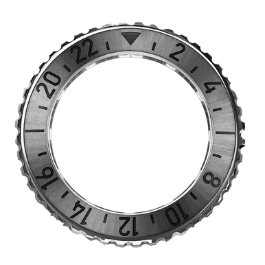 REEF 42mm STAINLESS STEEL GMT BEZEL WITH BLACK 24-HOUR SCALE