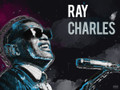 Ray Charles Poster Music Art Print (24x18)