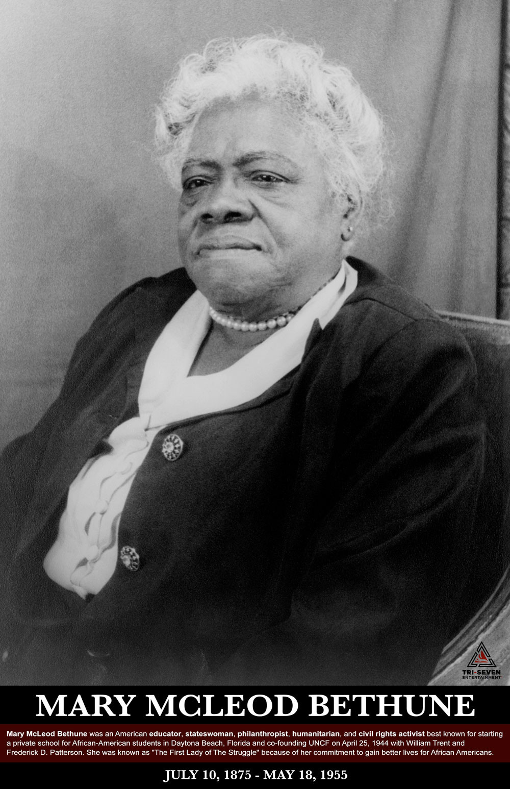 Mary McLeod Bethune Poster Black History Print (11x17)