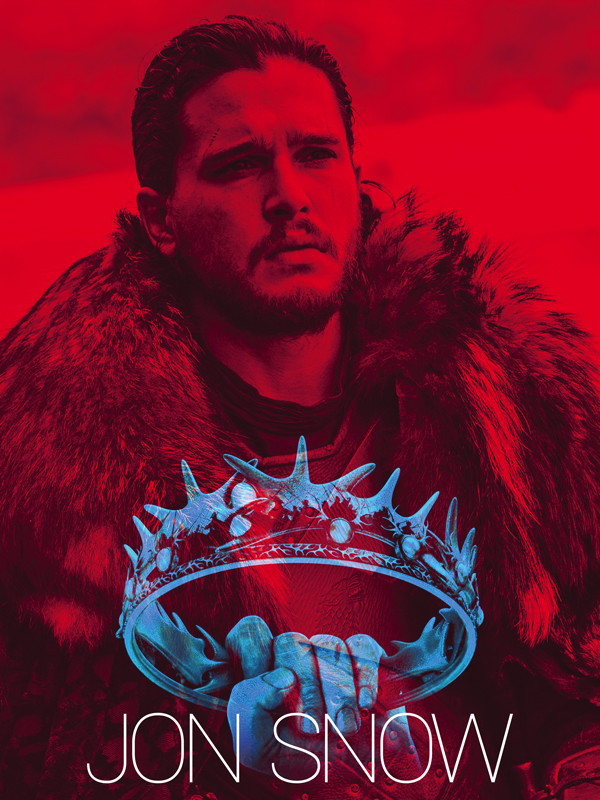Jon Snow Poster Game of Thrones Art Print (18x24)