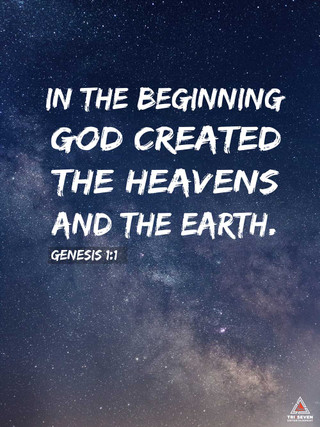 Genesis 1:1 Poster In the Beginning Bible Scripture Verse Quote Wall ...