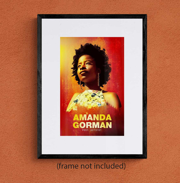 Amanda Gorman Poster Poem Poet Activist Educational Wall Art Print ...