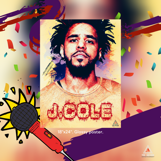 J. Cole Poster Wall Art Print (18x24)