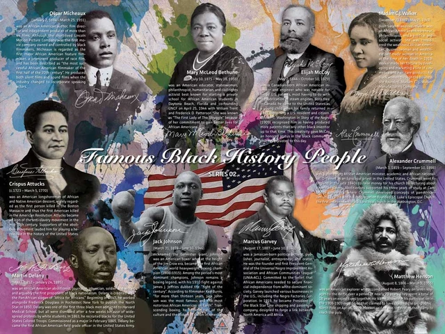 Famous Black History People Poster Series 1-3 (Bundle)