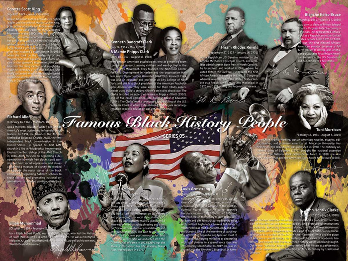 Famous Black History People Poster Series 05 (24x18)