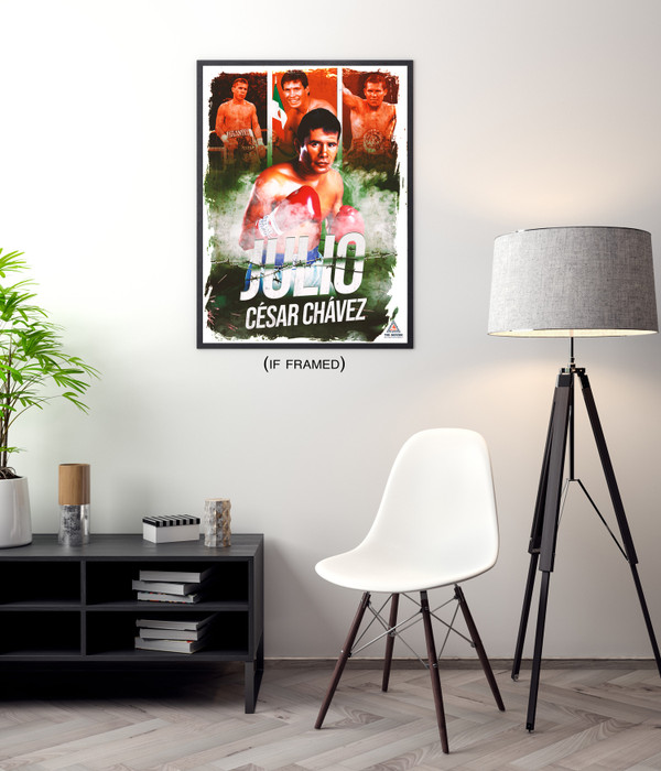Julio César Chávez Poster Boxing Wall Art Print (18x24)