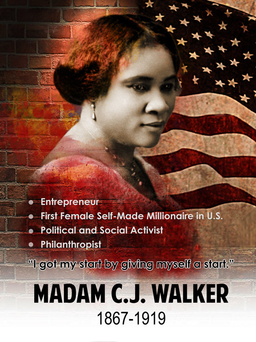 Madam CJ Walker Poster Inventor Black History Art Print