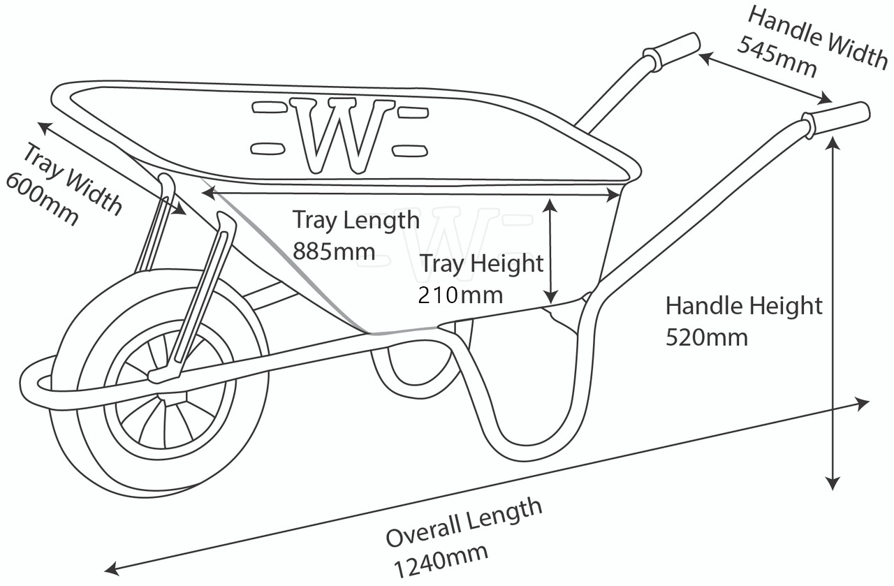 Professional Galvanised Wheelbarrow 150kg | Wheelbarrows.co.uk