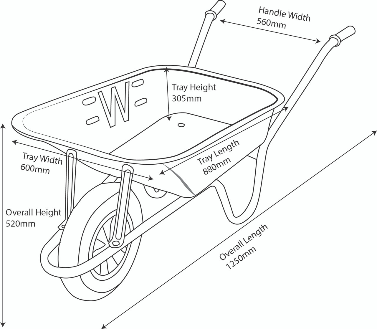 Heavy-Duty Builder Galvanised Wheelbarrow | Wheelbarrows.co.uk