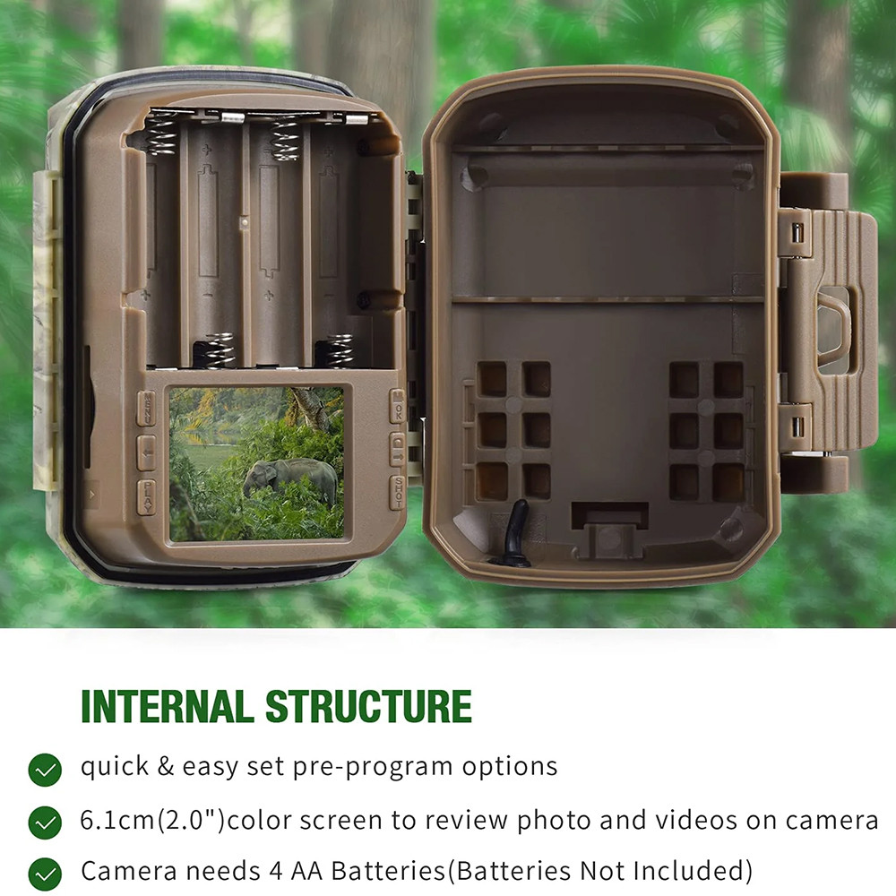 DMT 205 Mini Trail Camera 16MP 1080P FHD Weatherproof Outdoor Camera ...