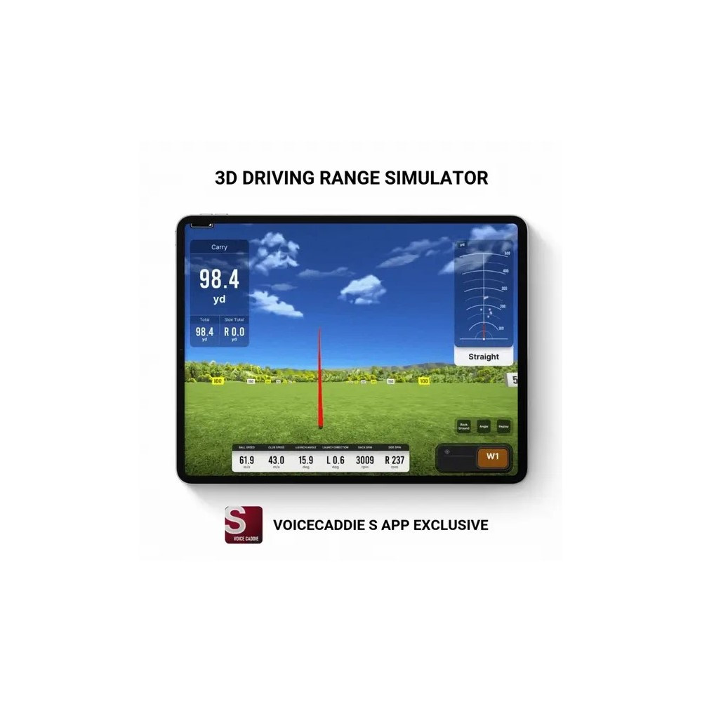 Voice Caddie SC4 PRO Launch Monitor + 3D Driving Range Simulator ...
