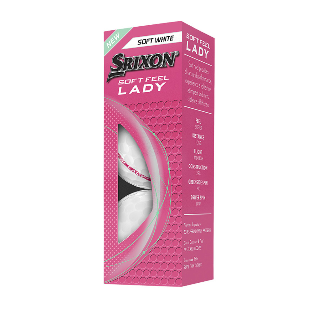 Srixon Soft Feel Lady 9 White Golf Balls - Double Dozen Pack - Maple ...