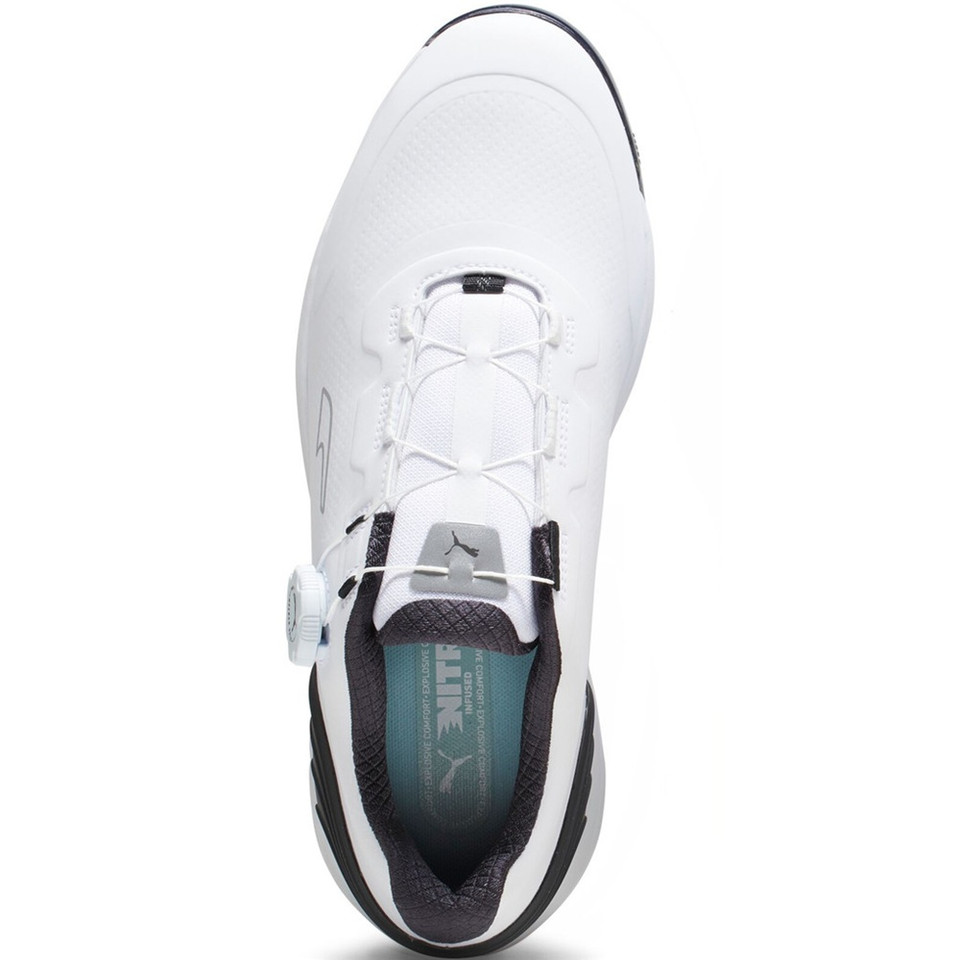 Puma Men's Alphacat Nitro Disc Golf Shoes White/Black/Gum - Maple Hill Golf