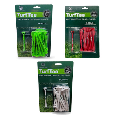 Zero Friction Turf Tee Air Launch 3" 30 Tee Pack - Maple Hill Golf