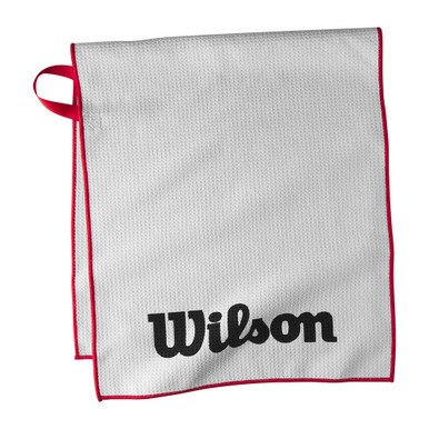 Wilson Tour Caddy Microfiber Towel 16" x 36" - White / Red - Maple Hill ...